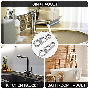 2pcs Faucet Bubbler Wrenches, Multi-Use Faucet Aerator Key 6 Sizes 16/18/20/22/24/28mm Sink Aerator Removal Wrenches Tool for Kitchen Bathroom Faucet Parts Repair Spanner