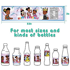 24Pcs Water Bottle Labels for Kids Birthday Party Supplies, 3 Styles 8.5” x 2” Water Bottle Labels, Self-Adhesive Waterproof Water Bottle Labels for Kids Girls Boys Birthday Party Decorations