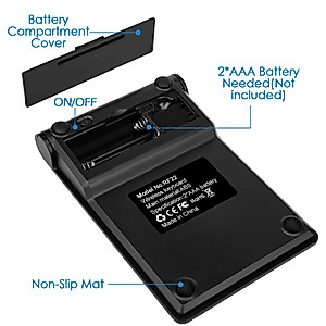 Foloda Bluetooth Wireless Number Pads, Numeric Keypad 22 Keys Portable Financial Accounting 10 Keys Number Keyboard Extensions for Laptop, PC, Desktop, Surface Pro, Notebook
