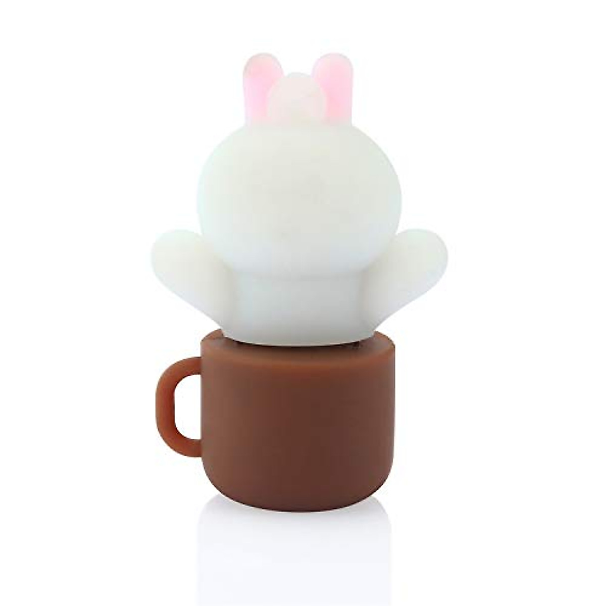 Novelty Happy Rabbit Bear Cup Shape Design 16GB USB 2.0 Flash Drive Cute Memory Stick Stitch Thumb Drive Data Storage Pendrive Cartoon Jump Drive Gift