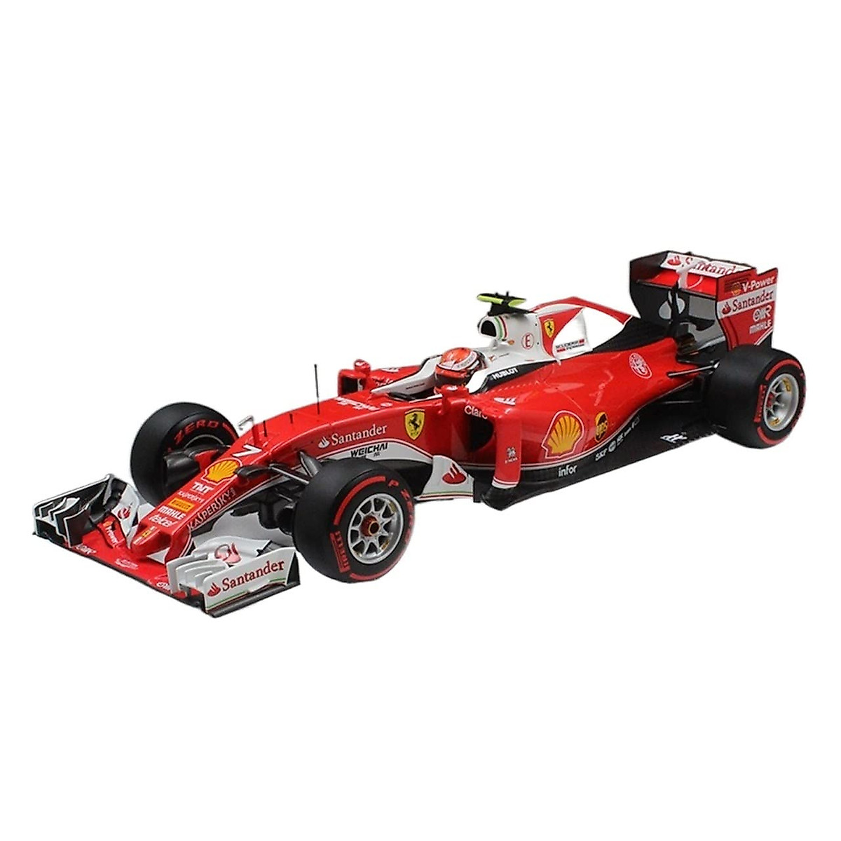 QCHIAN Die-cast Alloy car Model for F1 Formula One BBR 1: 18 Ferrari Kimi Raikkonen 2016 SF16-H Vettel 5# for Friends and Family (Color : C)