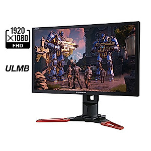 Acer Predator XB241H Bmipr 24-Inch Full HD 1920x1080 NVIDIA G-Sync Display, 144Hz, 2 x 2w speakers, HDMI & DP