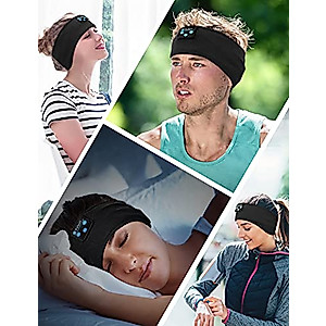 Voerou Sleep Headphones, Bluetooth Sleeping Headphones Sports Headband with Ultra-Thin Speakers, Headphones for Sleeping,Side Sleepers, Running, Workout, Travel, Yoga, Insomnia, Meditation