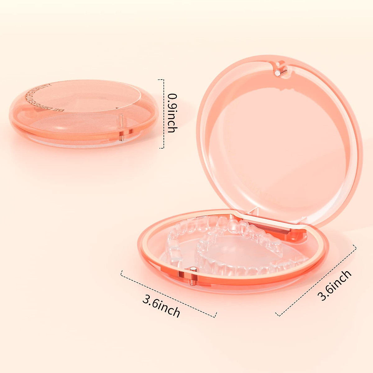 Orthodontic Retainer Case - Retainer Box Retainer Container Denture Box Orthodontic Denture Storage Boxes (Apricot)