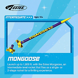 Estes 2092 Mongoose Flying Model Rocket Kit,Brown/A
