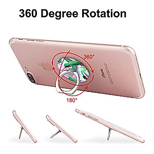 BF2JK Three Pack Cell Phone Ring Holder - Finger Ring & Stand for Smartphones,Tablets,Pads and Most Cases (Except Silicone/Leather) - Hummingbird Preety Flowers Pink Rose