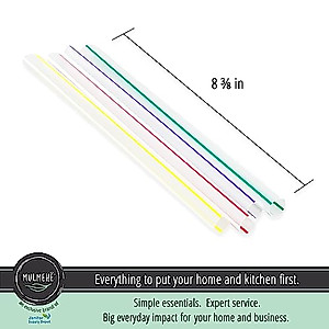 MULMEHË Individually Wrapped Long Jumbo Bubble Tea, Boba, and Smoothie Straws, 8.5", 500 per Pack