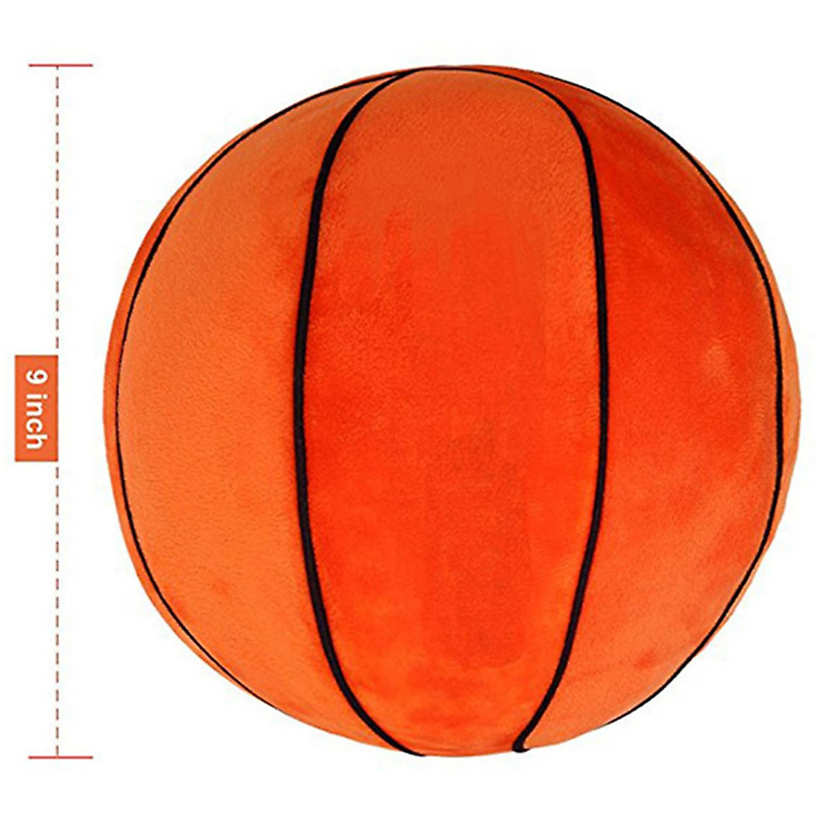 CASAGOOD 10 Inch Fluffy Round Basketball Hugging Pillow Stuffed Basketball Plush Toy Soft Plushies Basketball Throw Pillows Kids' First Basketballs Plush Toys Gift for Kids Or Baby