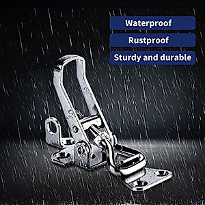 Marinebaby 2PCS Toggle Latch Clamp Stainless Steel Cabinet Hinge Lockable clamp,Boat Anti Rattle Latch