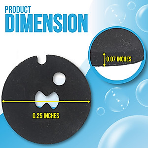 (4-Pack) TonGass Water Softener Venturi Gasket (Part No. 7204362) - Replaces 7082582, 7163663, 7190547 and 7176195 - Compatible with Ecodyne, K, K Elite and Whirlpool