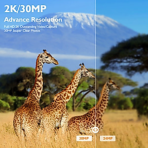 Hawkray Trail Camera 30MP 2K,Game Camera with Wide-Angle Motion Latest Sensor View 0.2s Trigger Speed 8 Batteries and 32GB SD Card 2'' HD TFT Screen Waterproof Cam for Wildlife Monitoring