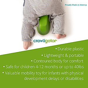 Crawligator Tummy Time Toy I Provides Mobility for Infants 4-12 Months I Early Childhood Dev (Green)