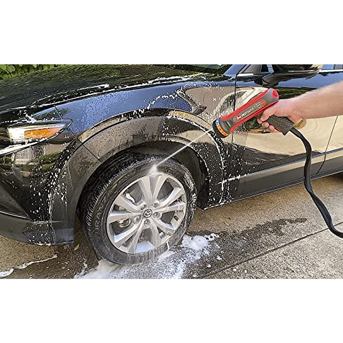 Rheem HotWave Multipurpose Heated Hose Nozzle Sprayer, Red