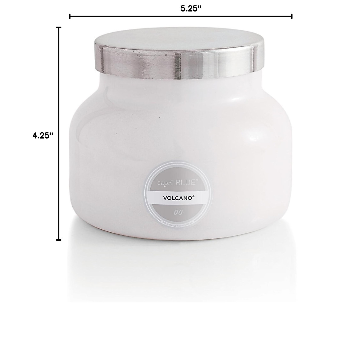 Capri Blue Scented Candle - Cotton Wick - Luxury Aromatherapy Candle - 19 Oz - Volcano - White