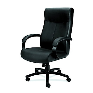HON Validate Big and Tall Executive Chair - Leather Computer Chair for Office Desk, Black (HVL685)