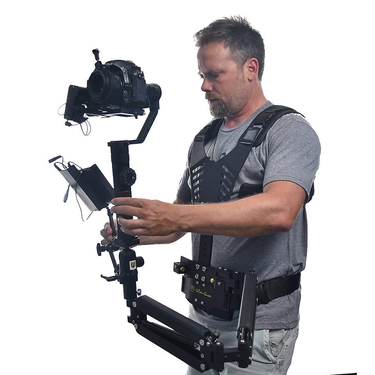 Glide Gear GIM 100 3 Axis Video Camera Gimbal Vest & Arm Adapter with Ball Head