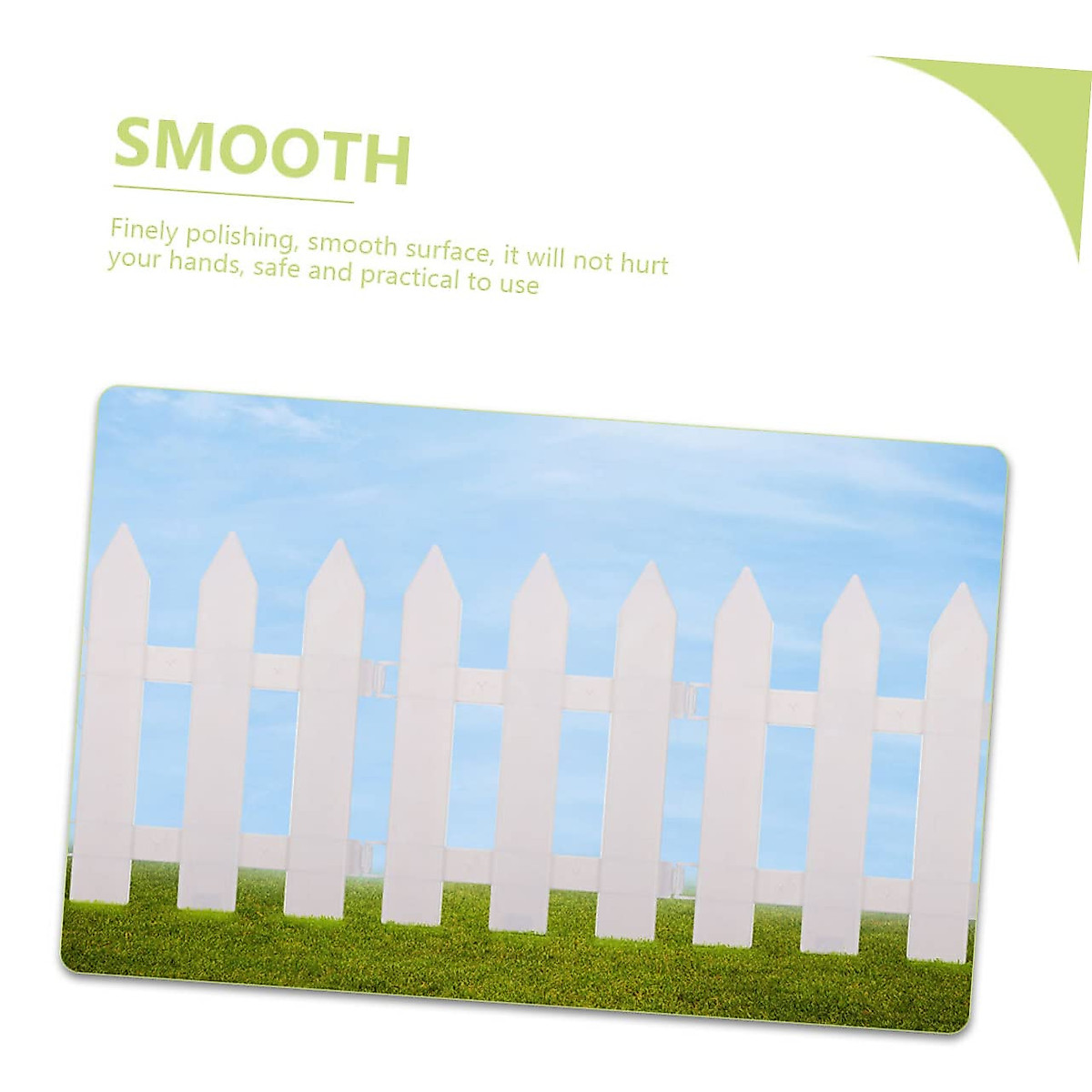 IFANLANDOR 5 Sets The Fence Fencing for Yard Privacy Screen Outdoor Garden Fencing Landscape Fence Landscape Border Picket Fence Garden Patio Fence Panel Christmas Small Fence White Plastic