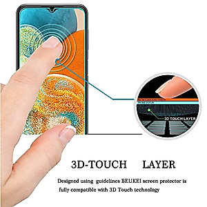 beukei (3 Pack) Compatible for Samsung Galaxy A23 5G / Galaxy A23 Screen Protector Tempered Glass,Touch Sensitive,Case Friendly, 9H Hardness