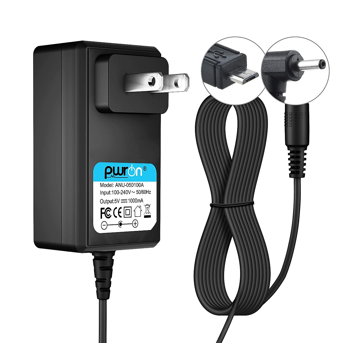 PwrON DC 5V Adapter Fits for Motorola MBP33S MBP36S MBP36XL MBP38S MBP41S MBP43S MBP843 MBP853 MBP854 MBP855 MBP-33SPU MBP33SBU MBP36SBU MBP36S-PU Video Baby Monitor Power Supply Cord