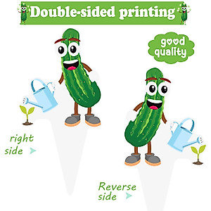 48Pcs Pickle Theme Cupcake Toppers Green Pickles Cucumber Birthday Party Decorations Funny Pickle Cake Topper Decorations for Cute Cucumber Pickle Theme Baby Shower Kind of A Big Dill Party Supplies