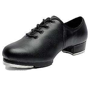 BeiBestCoat Dance Womens Tap Shoes Dancing Shoes for Women,Ladies,Girls, Black (7.5 w)