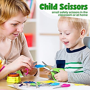 90 Pack Kids Scissors Bulk 5.5 Inch Student Scissors Children Safety Scissors Rounded Tip Child Scissors with Comfort Grip for School and Classrooms Supplies Essentials