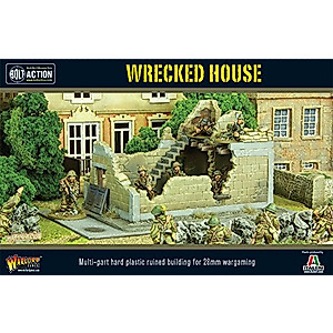WarLord Bolt Action Wrecked House 1:56 WWII Military Table Top Wargaming Diorama Plastic Model Kit WG-TER-46