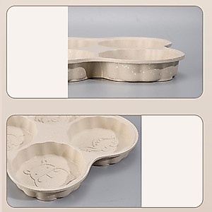 Unoschrim Egg Frying Pan | 4-Cup, Nonstick Fried Egg Pan, Aluminium Omelette Pan, Versatile Breakfast Frying Pan for Cooking Egg, Hamburger, and Pancake, Compatible with All Stoves, Off White