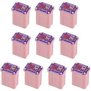 10 Pack 608830 30 Amp Micro Cartridge Fuses Micro Fuse FMM Mcase Micro Female Fuses for Cars, Trucks, and SUV