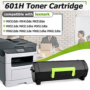 601H (60F1H00) Toner Cartridge Compatible with lexmark Printer MX310dn, MX410de, MX510de, MX511de, MX511dhe, MX511dte, MX610de, MX611de, MX611dhe and MX611dte Toner Cartridge (Black,10,000 Pages)