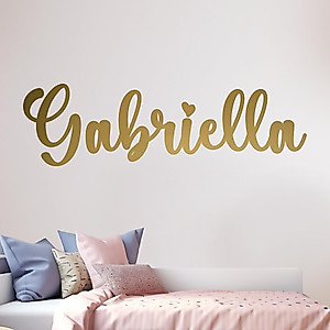 Custom Letters Wall Decals | Personalized Wall Decor Name with Fancy Font | Wall Decor for Baby Room Decor | Wall Stickers for Kids Room Decor | Multiple Colors Options (Cursive Fancy)