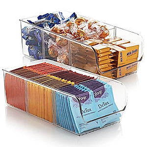 StorageBud Pantry Organization And Storage - Refrigerator Organizer Bins - Stackable Clear Fridge & Freezer Organizer Bins - Great Bins For Pantry, Storage, Organizer, Fridge, Freezer, & More