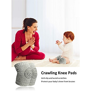 WILLBOND 12 Pairs Baby Crawling Pads Anti-Slip Knee Protector Baby's Knee for Crawling Leg Warmers Toddler Walker Protector Essentials Pads
