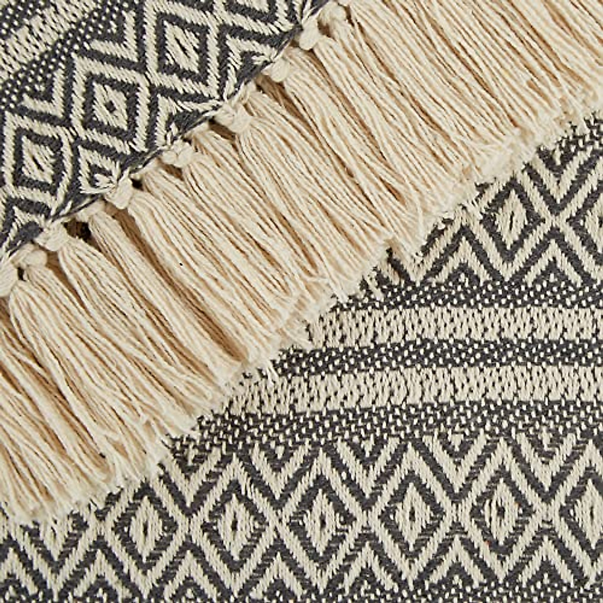 DII Rustic Farmhouse Cotton Adobe Stripe Blanket Throw with Fringe for Chair, Couch, Picnic, Camping, Beach, & Everyday Use, 50 x 60
