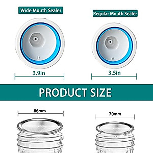 Mason Jar Vacuum Sealer,Vacuum Sealing Kit for Wide-Mouth & Regular-Mouth Mason Jars，Canning Sealer with Jar Attachment Hose and Manual Vacuum Pump