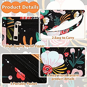 Bible Covers for Women Floral Scripture Bible Case Portable Protective Bible Carrier Bag with Handle and Zippered Back Pocket Bookmark for Women Girls Outdoor Study Accessories
