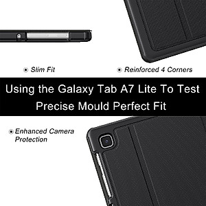 Soke Galaxy Tab A7 Lite Case 2021 8.7 Inch, Premium Shock Proof Stand Folio Case, Multi- Viewing Angles, Hard PC Back Cover for Samsung Galaxy Tab A7 Lite Tablet [SM-T225/T220/T227],Black