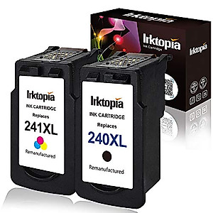 Inktopia Remanufactured Ink Cartridges for Canon PG-240XL CL-241XL 240 XL 241 XL (1 Black 1 Tri-Color) for Canon PIXMA MG3620 TS5120 MG3520 MG3600 MG3220 MX472 MX522 MX532 MX432 MX512 Printer