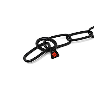 Herm Sprenger Black Stainless Steel Long Link Fur Saver Dog Training Collar | No-Pull Slip Chain for Small Medium Large Dogs for Easy Control Made in Germany | 4mm, 54cm (21in)