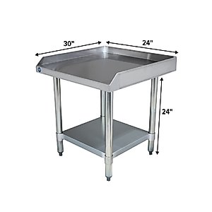 Express KitchQuip NSF Certified 18 Gauge Heavy Duty Stainless Steel Equipment Grill Stand with Undershelf for Kitchens, Utility Rooms, Caterers & Auto