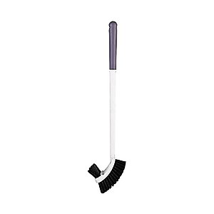 Plastic Toilet Brush Modern Toilet Bowl Brush Wall Mount Long Handle Toilet Cleaner Brush and Holder Set 4.7 X 20 Inches