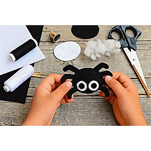 25 Pack - Self Adhesive Black Crafting Felt Fabric - 8 x 12 Inches - Perfect for Holiday Crafts