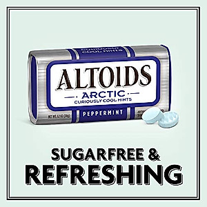 ALTOIDS Arctic Peppermint Breath Mints Hard Candy Bulk, 1.2 oz Tin (Pack of 8)