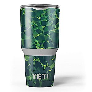Design Skinz Greenage Geometric V13 - Skin Decal Vinyl Wrap Kit Compatible with The Yeti Rambler Cooler Tumbler Cups