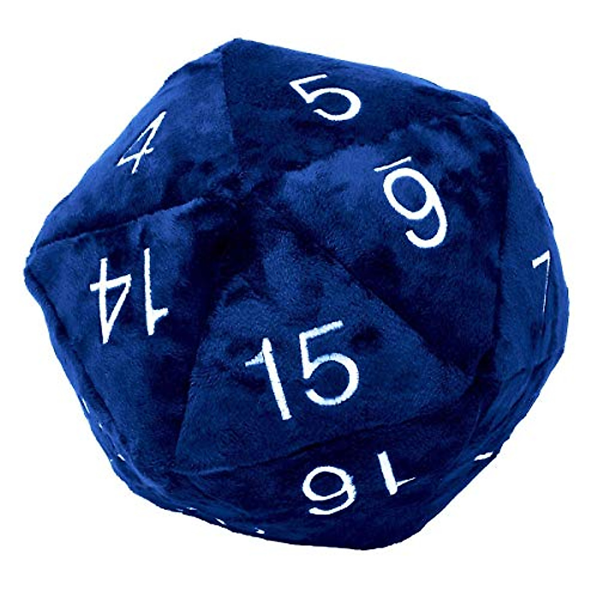 Ultra Pro E-85856 Jumbo D20 Novelty Dice Plush-Blue with Sliver Numbering