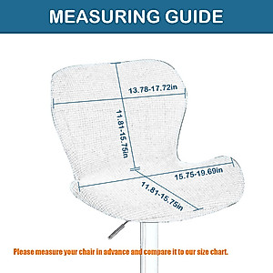 Bifaunvogel Counter Height Bar Chairs Cover Set of 4 Jacquard Swivel Bar Stools Slipcovers Stretchable Swivel Barstools Chair Covers Protector for Home Kitchen Bar Cafe Black