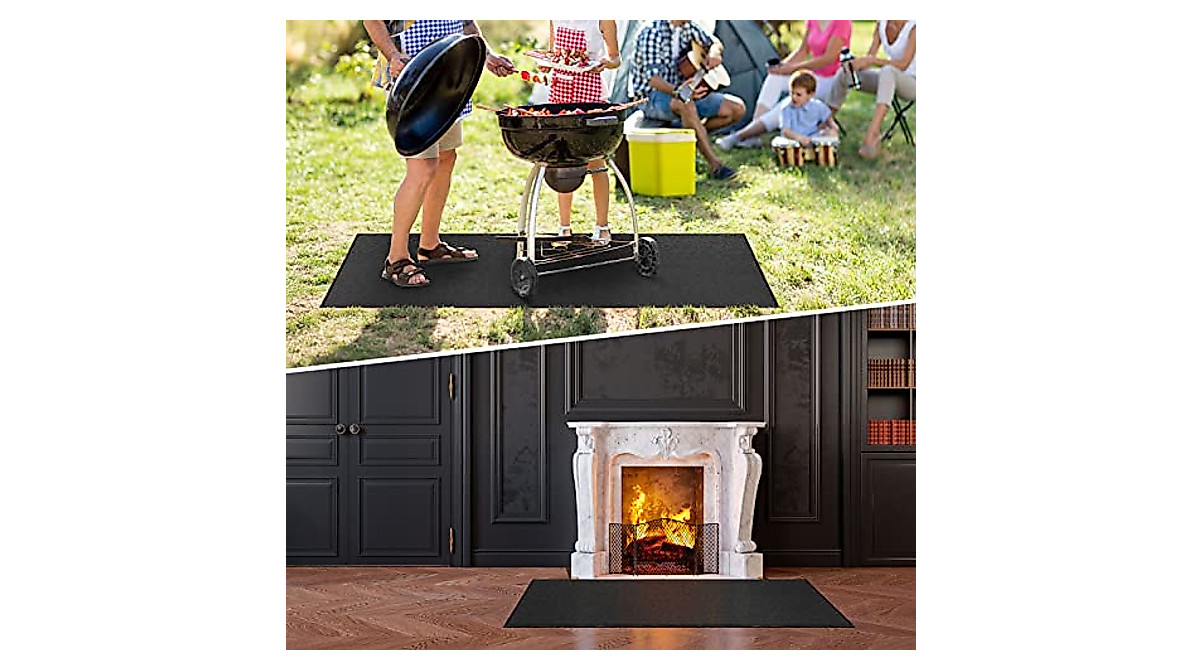 40-Inch Fireproof Grill Mat for Decks & Fire Pits | Protect Your ...