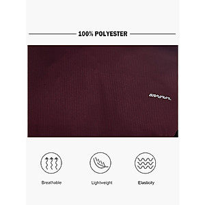 GRAMVAL Men's Crew T-Shirt,Light Weight Dry-Fit Moisture Wicking Active Athletic Performance Burgundy