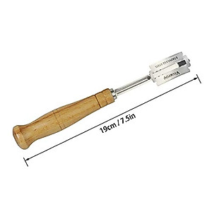 Amytalk Bread Lame with Replaceable 5 Blades, Bread Lame Dough Scoring tool with Wooden Handle, Lame Bread Slashing Tool, Bakers Lame for Cutting Bread