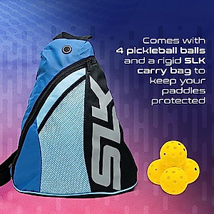 SLK by Selkirk Pickleball Paddles | Featuring a Multilayer Fiberglass and Graphite Pickleball Paddle Face | SX3 Honeycomb Core | Pickleball Rackets Designed in The USA for Traction and Stability